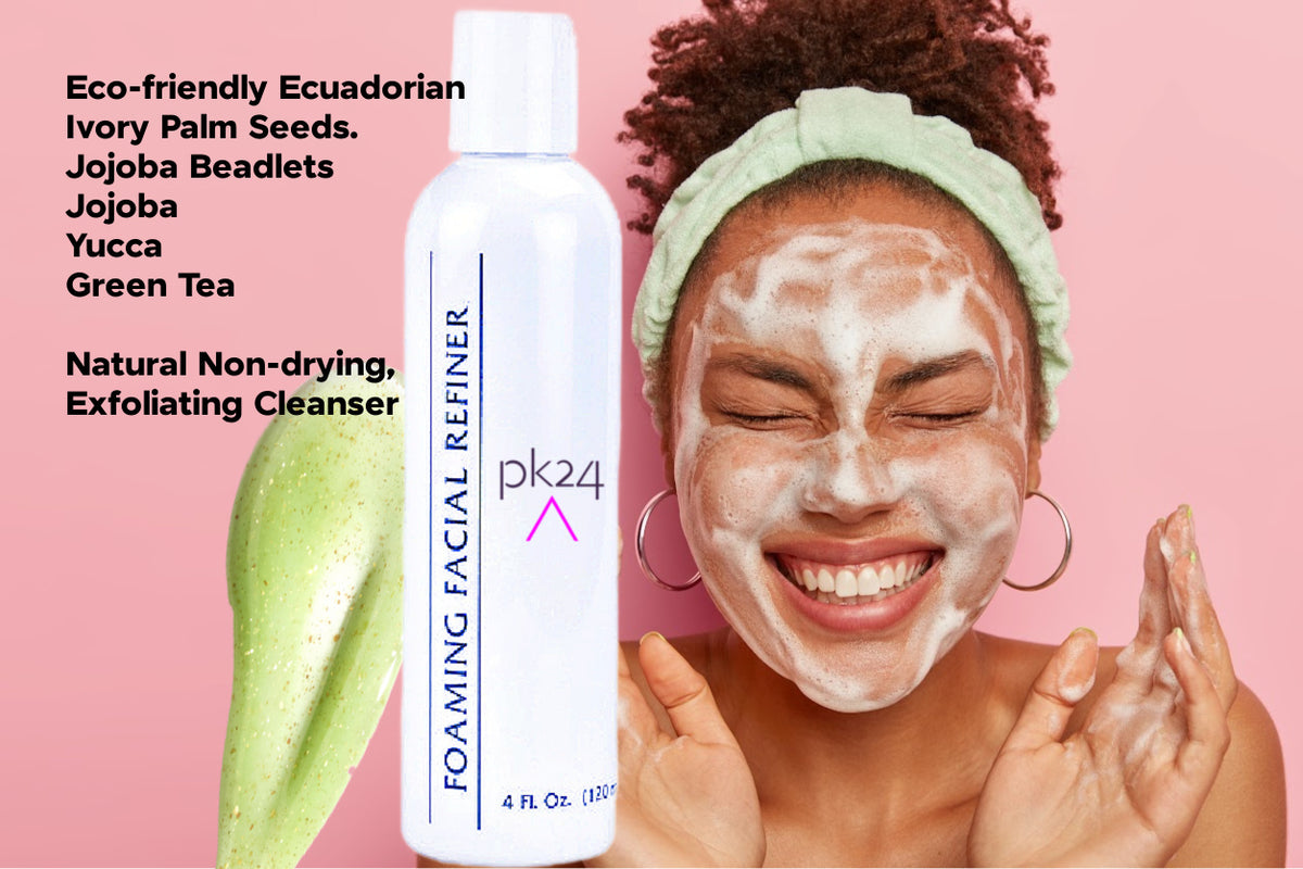 Foaming Facial Refiner Exfoliating Skin Polish Yucca Jojoba Green Tea ...